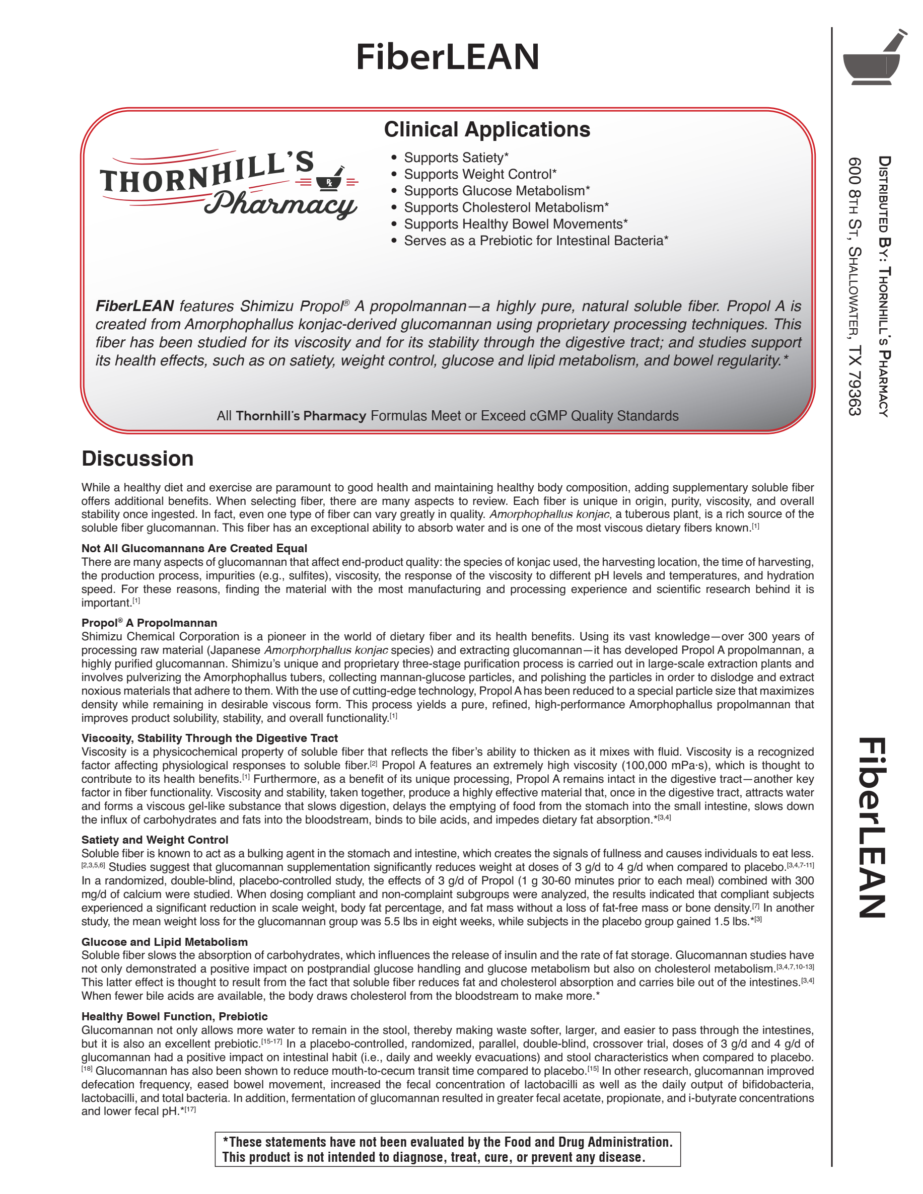 FiberLEAN Capsules – Thornhill's Pharmacy