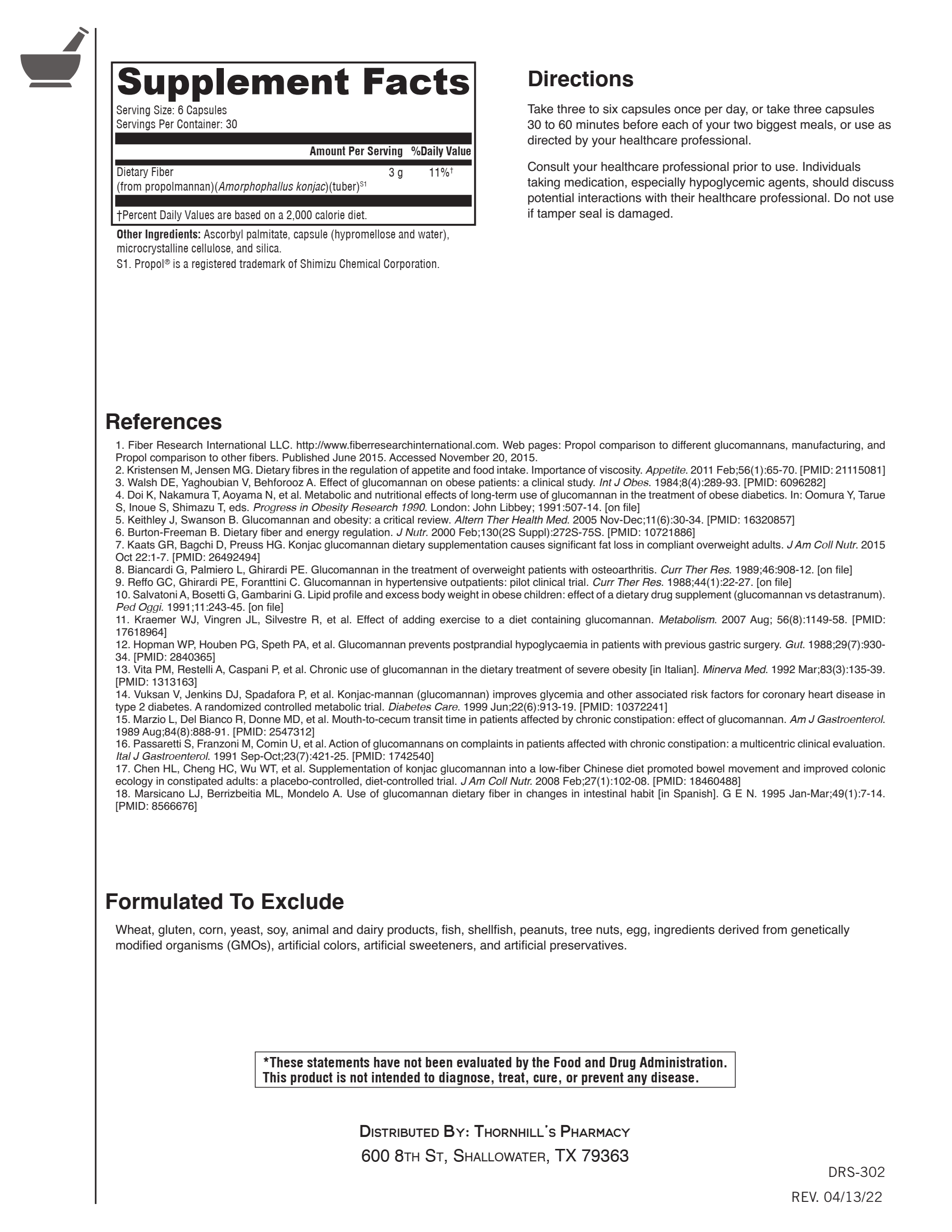 FiberLEAN Capsules – Thornhill's Pharmacy