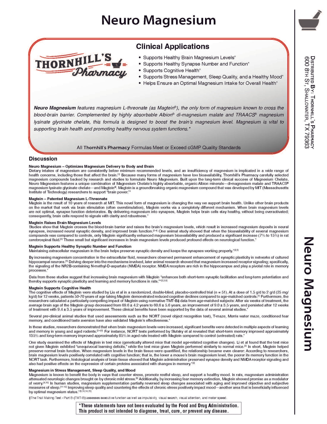 Neuro Magnesium Capsules – Thornhill's Pharmacy